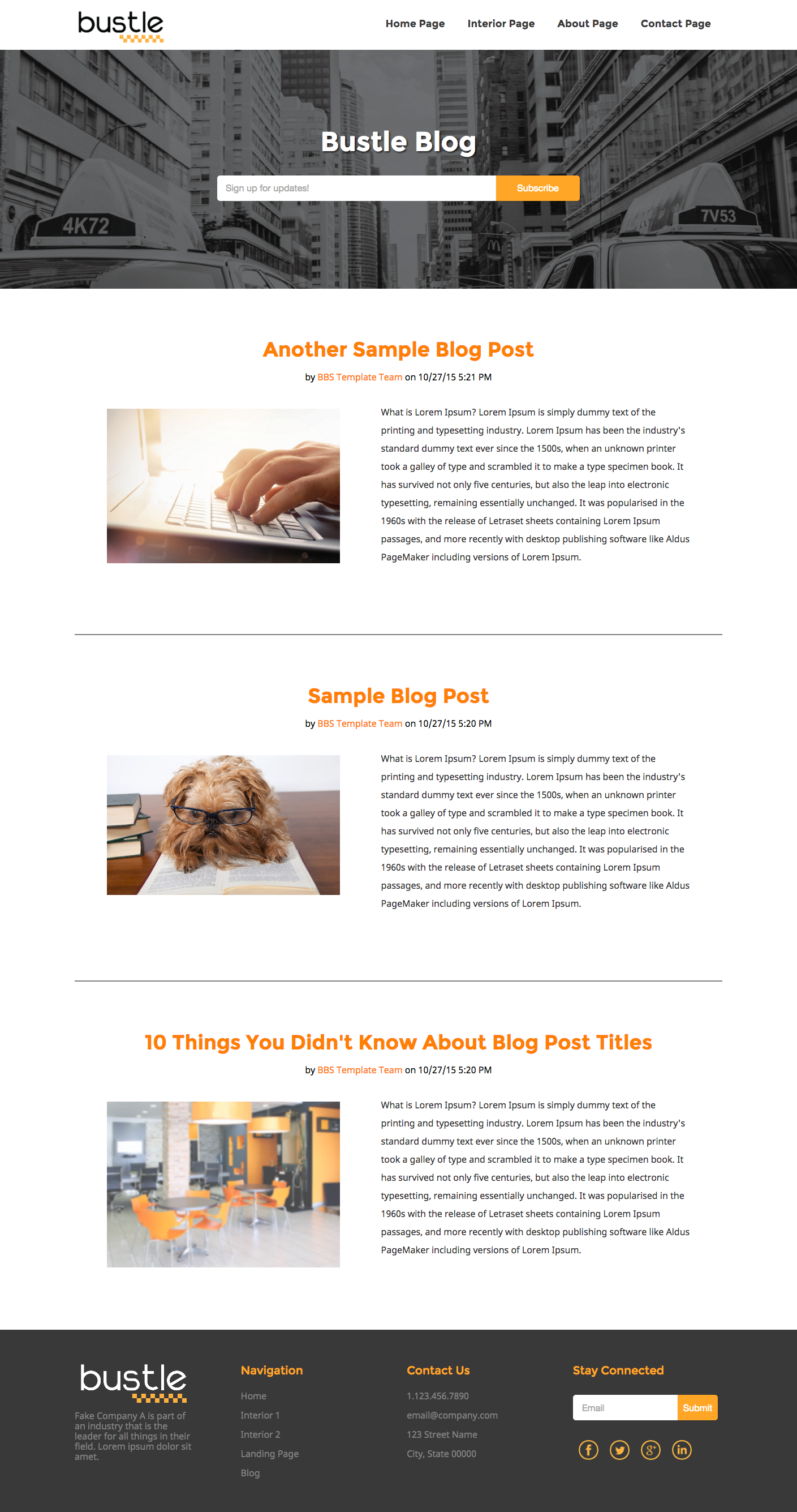 Bustle - Blog Listing